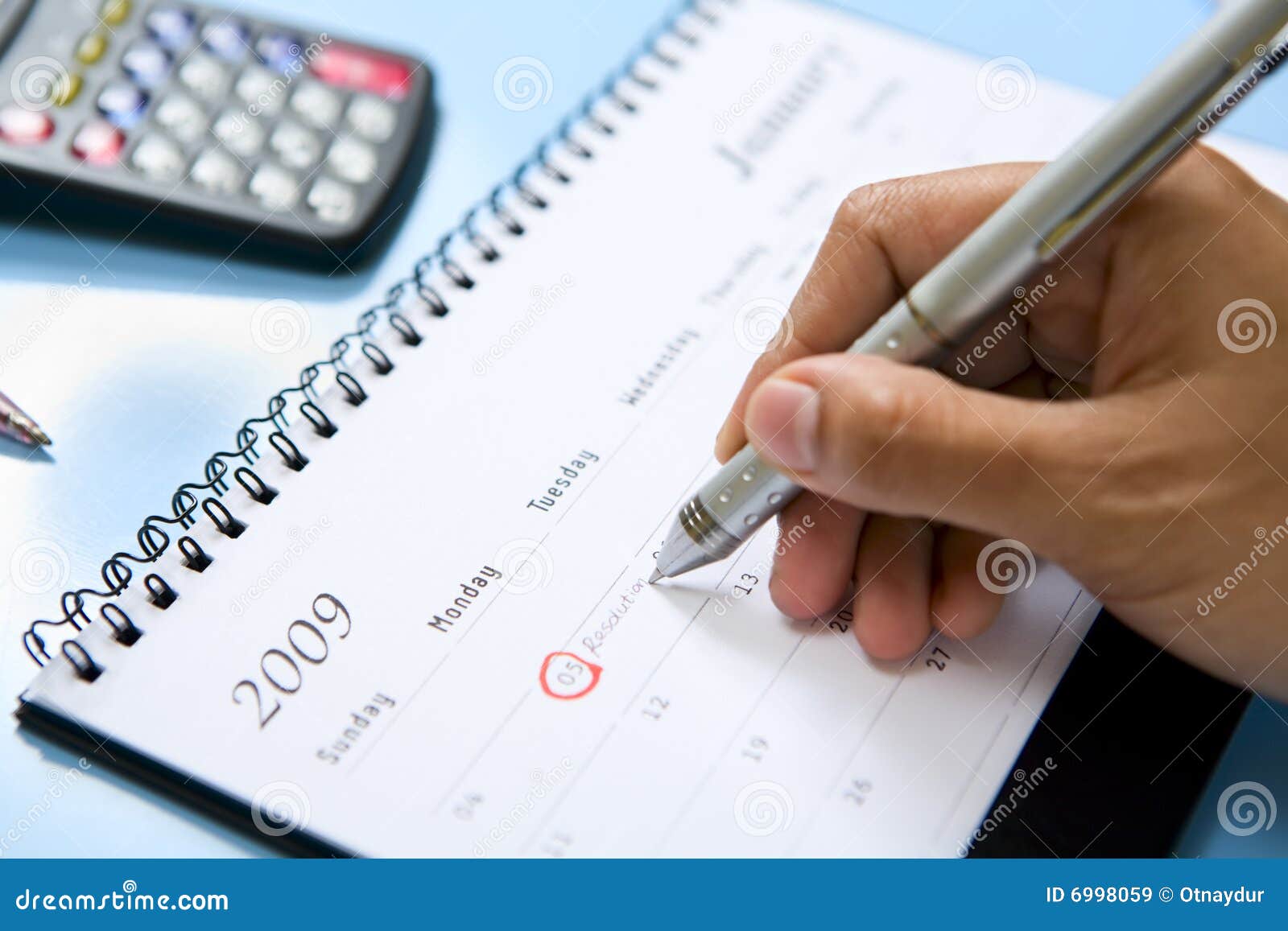 Writing on calendar stock image. Image of paper, plan - 6998059