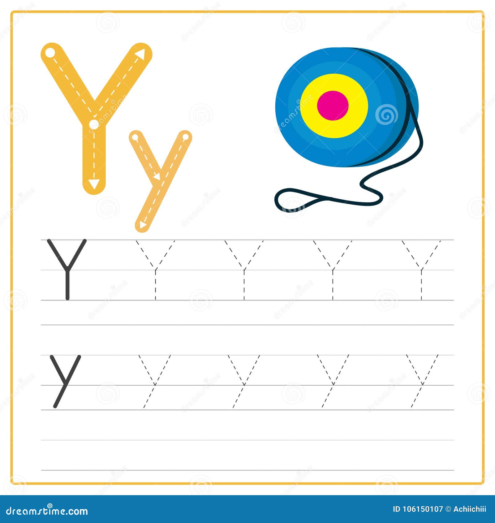 Writing card Alphabet Y stock illustration. Illustration of paper ...