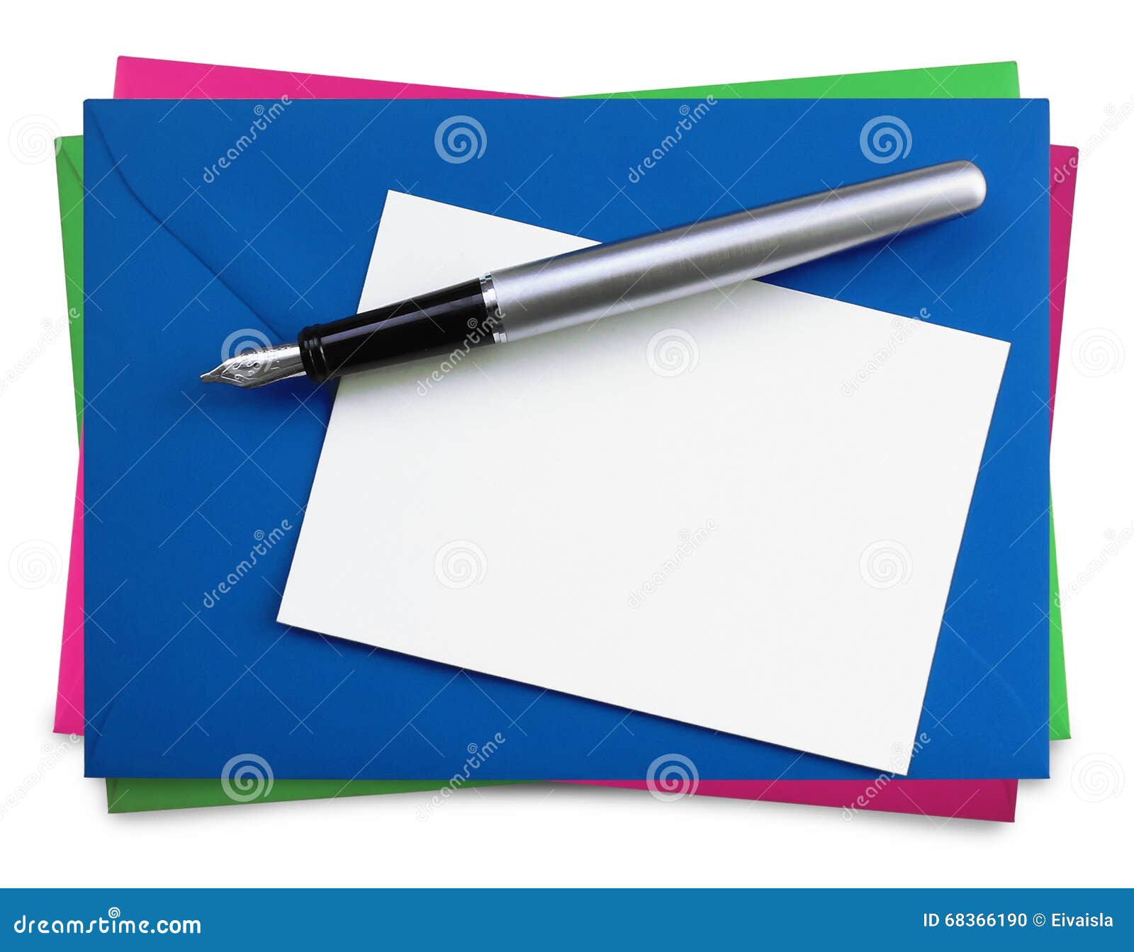 Writing Cards with Fountain Pen Stock Photo - Image of mailbox, card ...