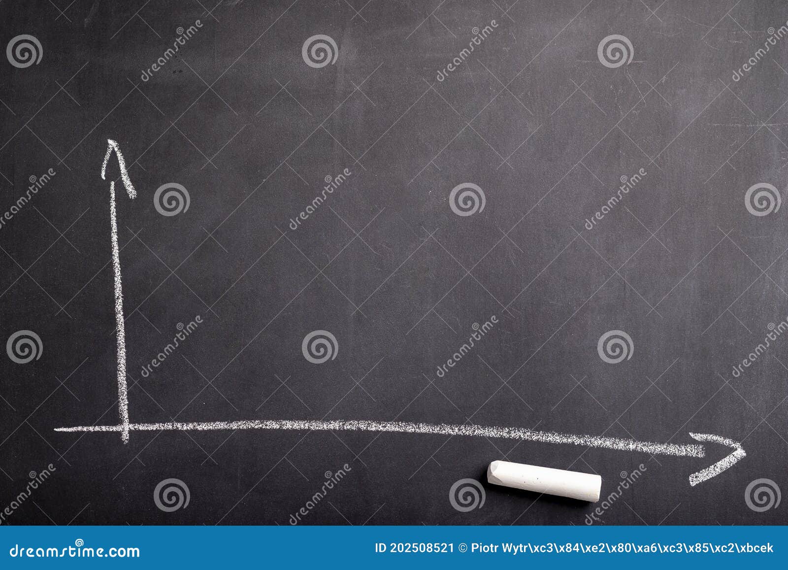 Writing Chalk and Graph on a Black Blackboard. Accessories for Saving ...