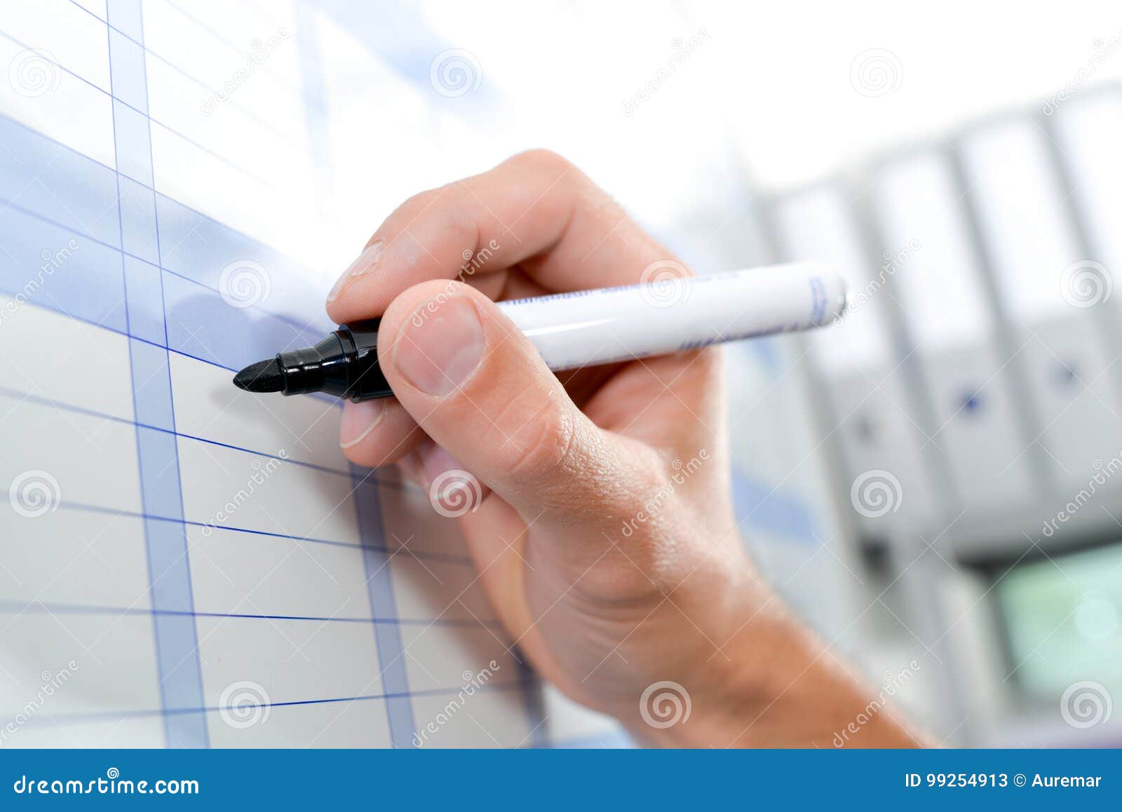 Writing on Chart with Marker Pen Stock Image - Image of holding, chart ...