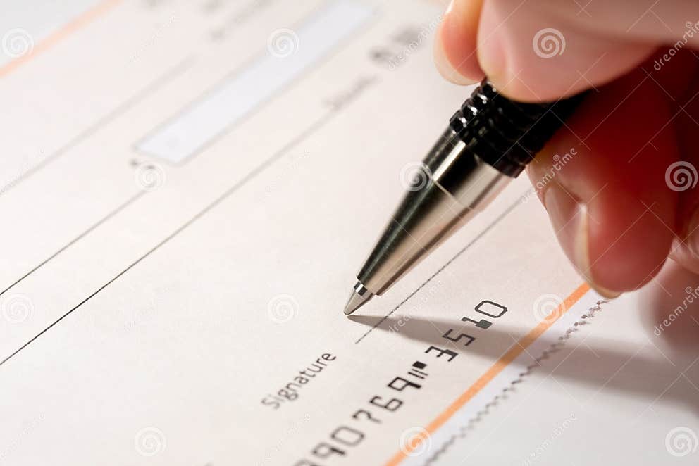 Writing a check 1 stock image. Image of credit, balance - 14875887