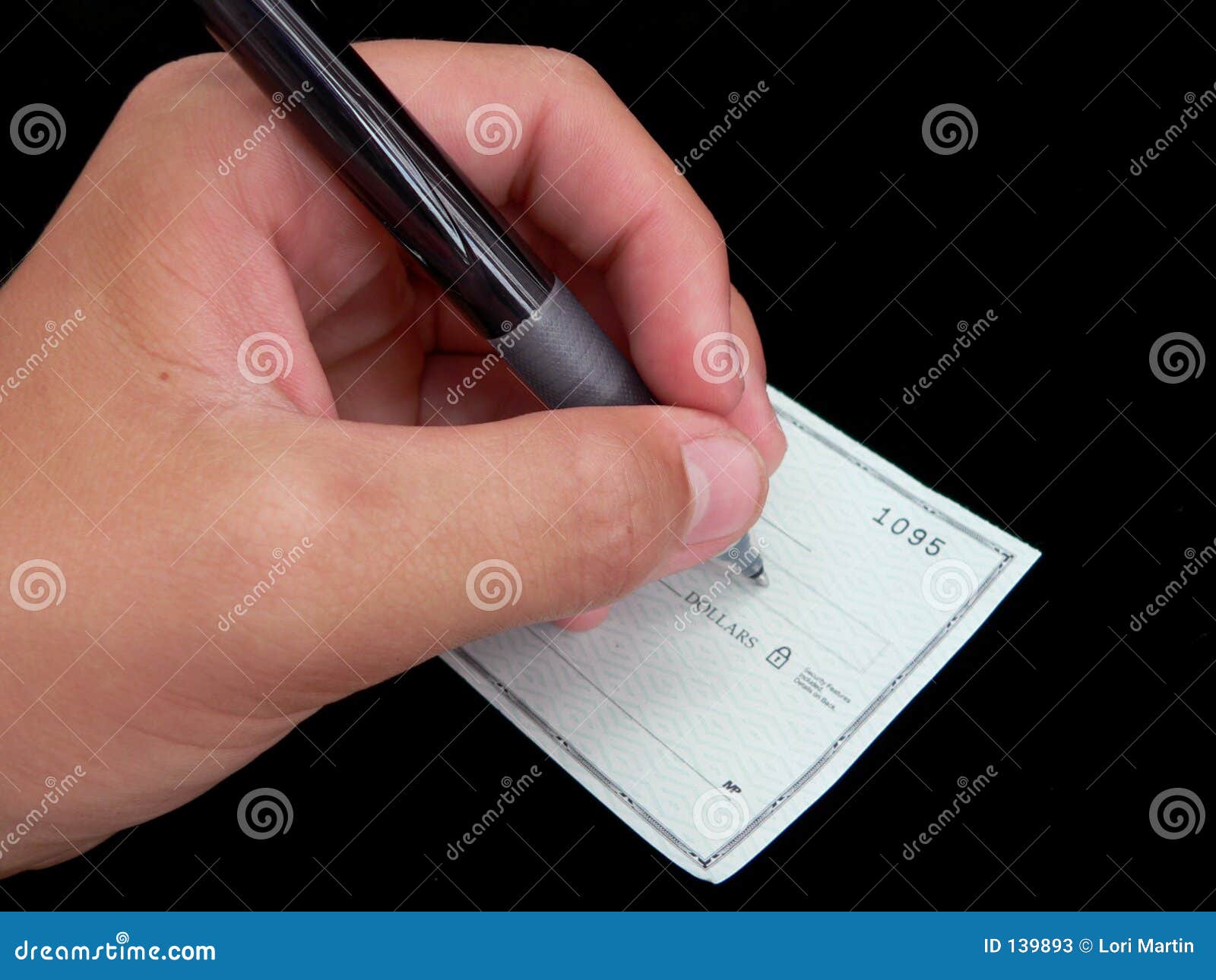 Writing a Check stock image. Image of fingers, finance - 139893