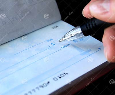 Writing a check stock photo. Image of check, credit, ledger - 15697658