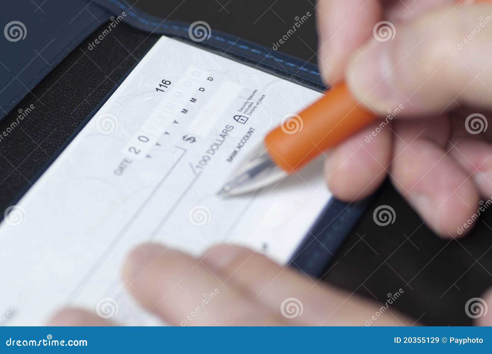 Writing a check stock image. Image of investment, banking - 20355129