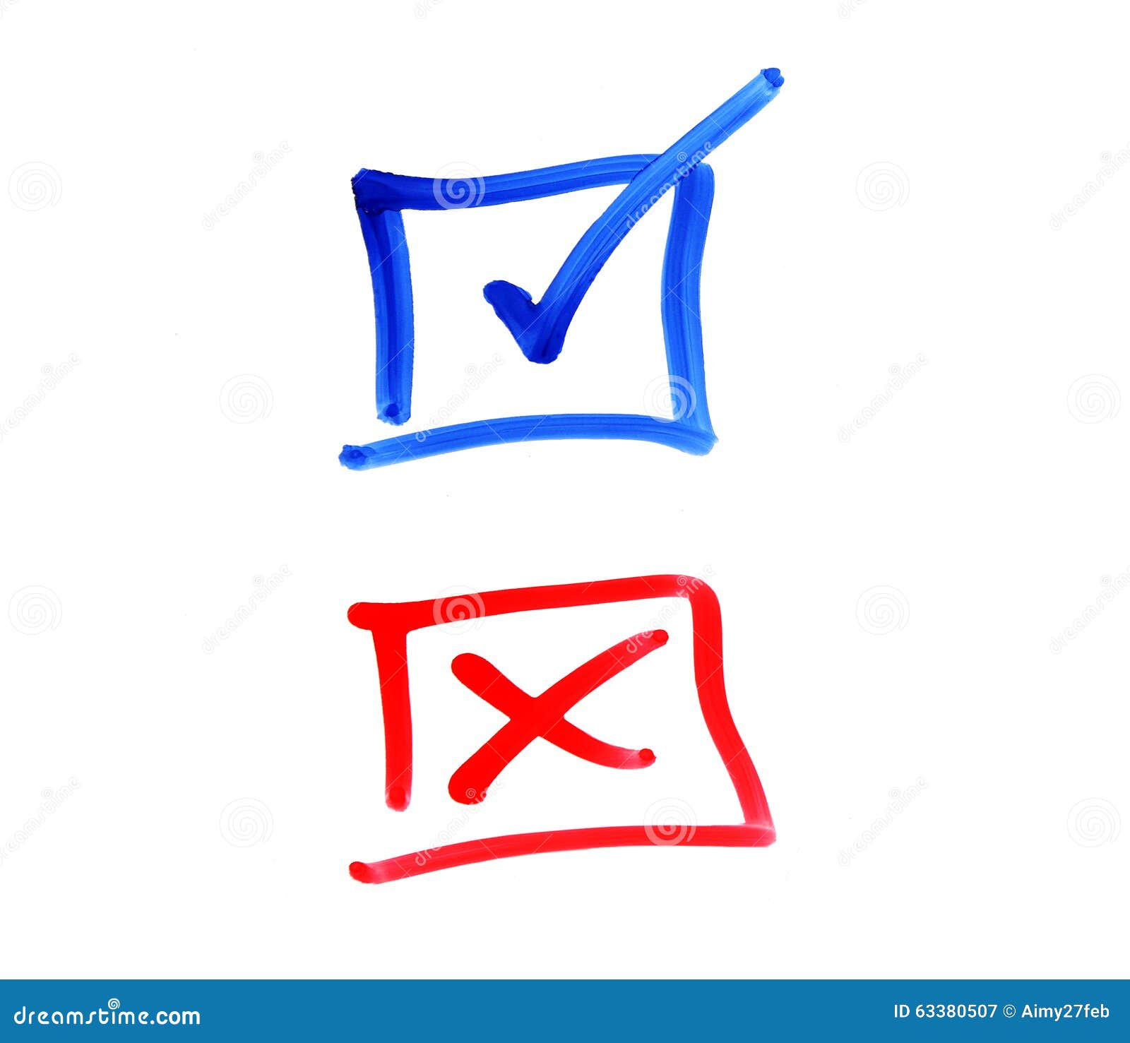 Writing Check Box on White Background Stock Image - Image of decision ...
