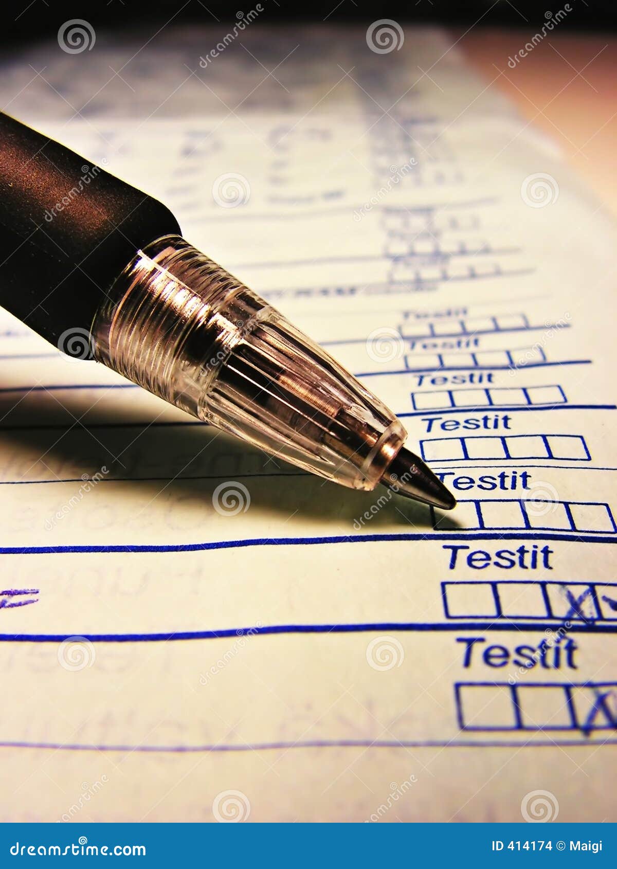 Writing: checkmarks stock photo. Image of legal, list, pact - 414174