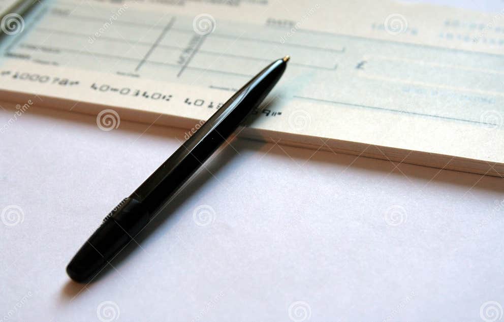Writing a Cheque 2 stock image. Image of bank, check, payer - 625079