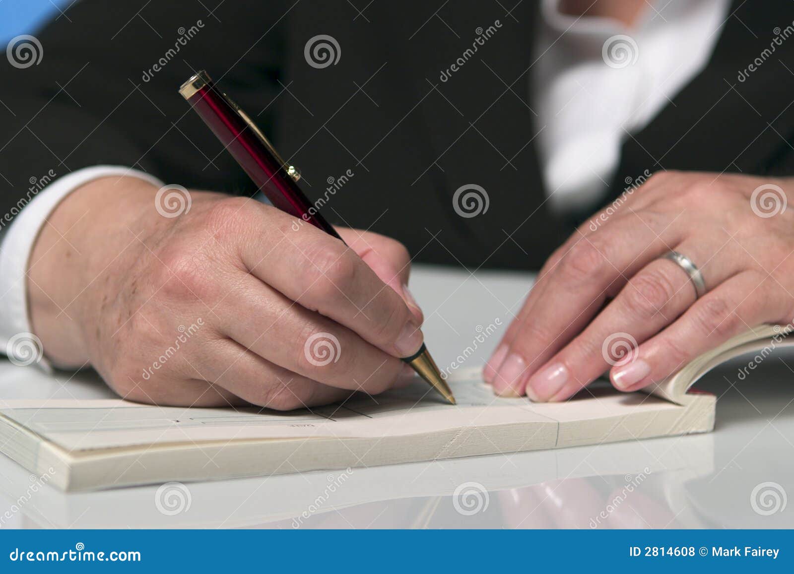 Writing a cheque 3 stock photo. Image of thumb, payment - 2814608