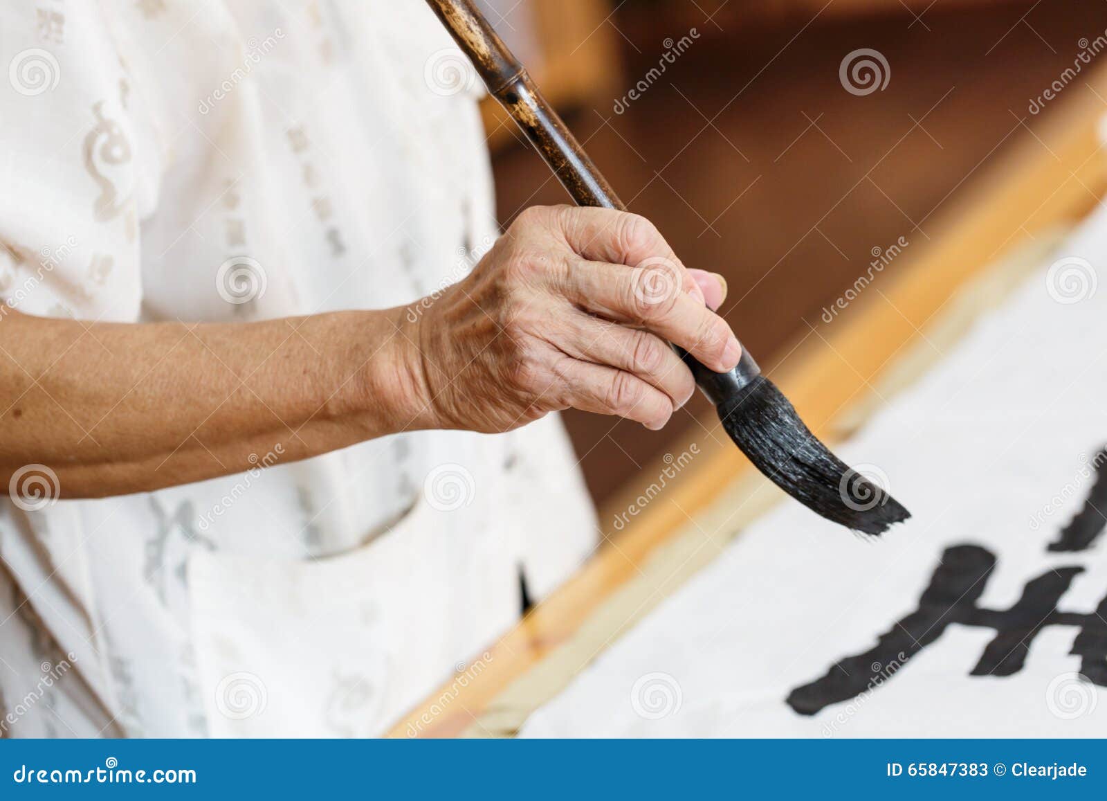 Writing Chinese Calligraphy Stock Image - Image of characters ...