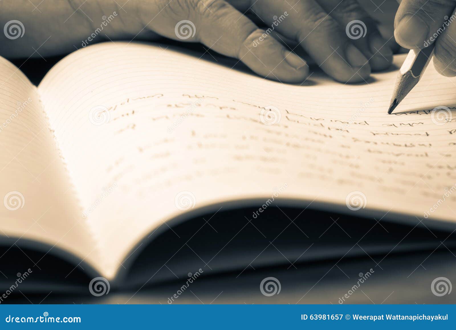 Writing stock image. Image of brown, opened, idea, write - 63981657