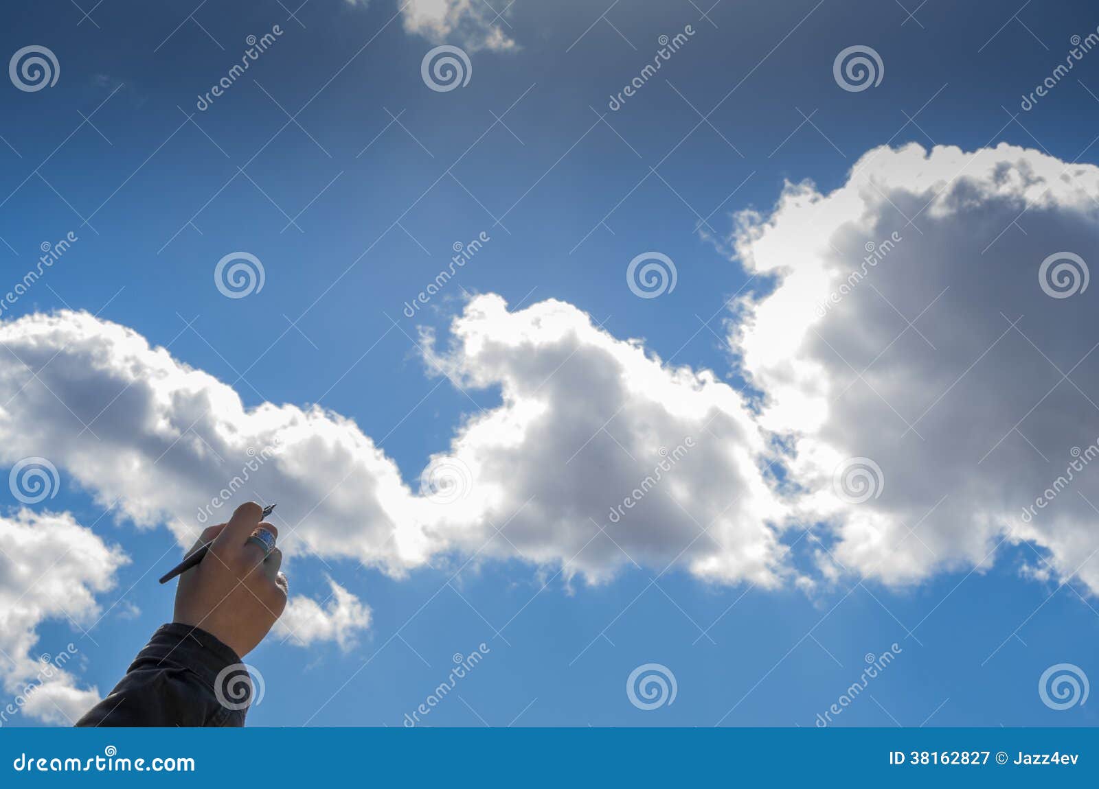 Writing on the clouds stock image. Image of reach, business - 38162827
