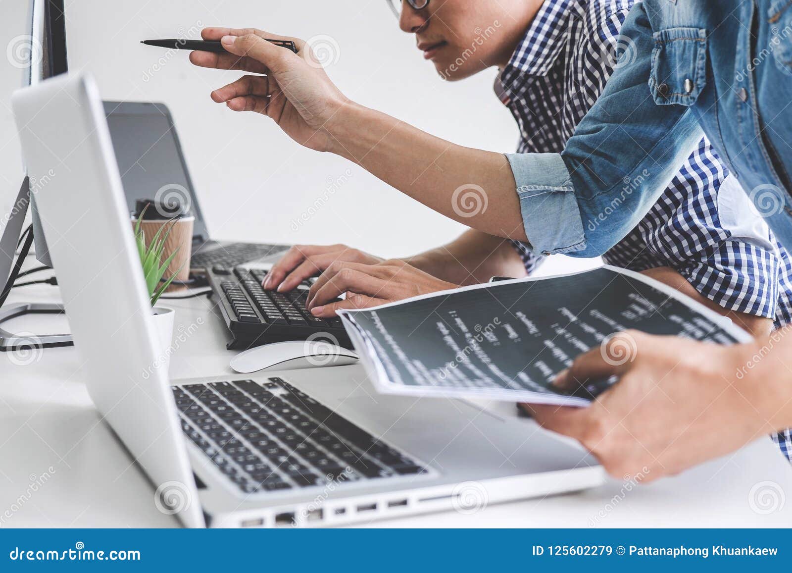 Writing Codes And Typing Data Code Technology Programmer Cooper Stock Image Image Of 3456
