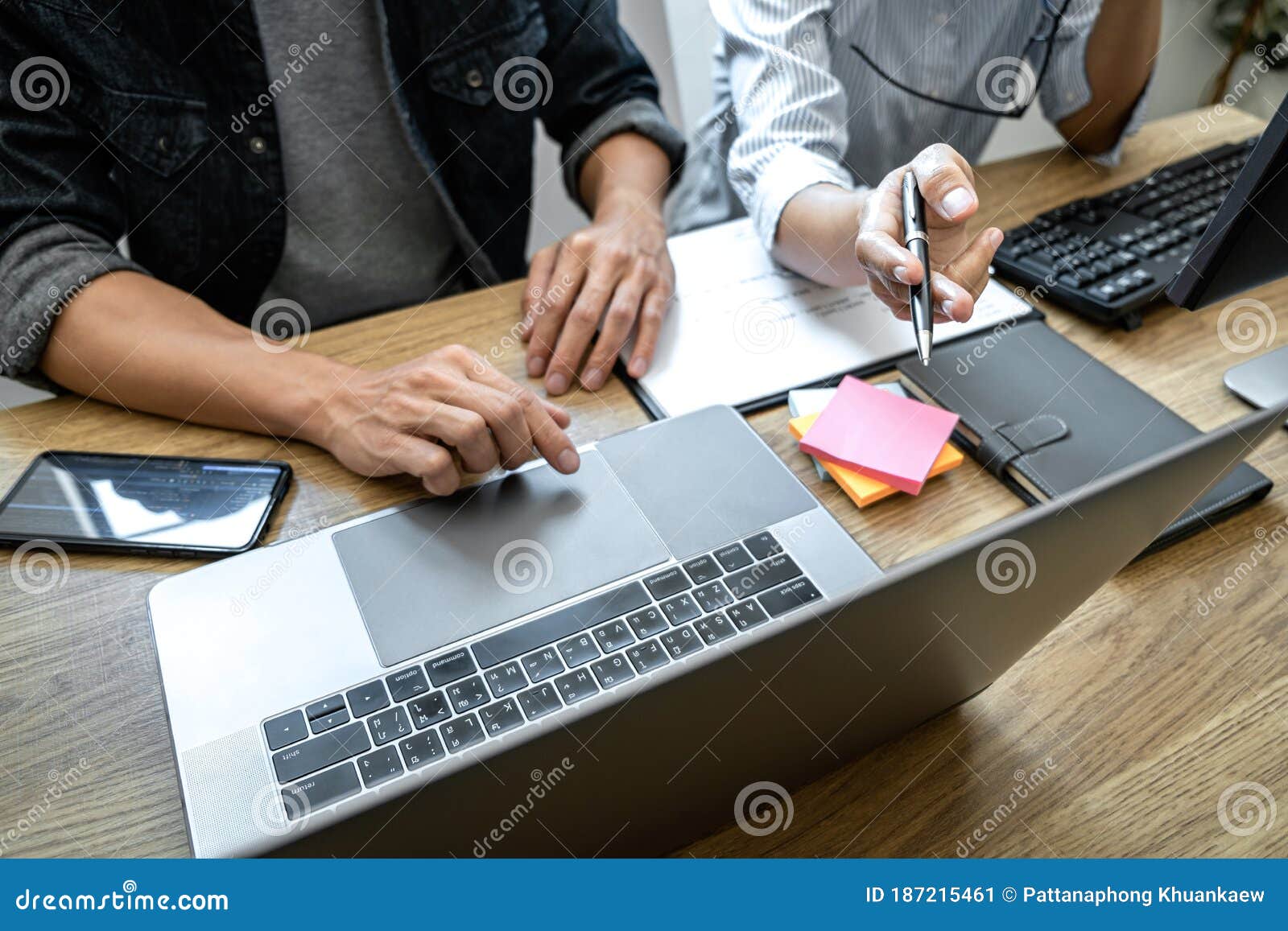 Writing Codes And Typing Data Code Technology Programmer Team Working
