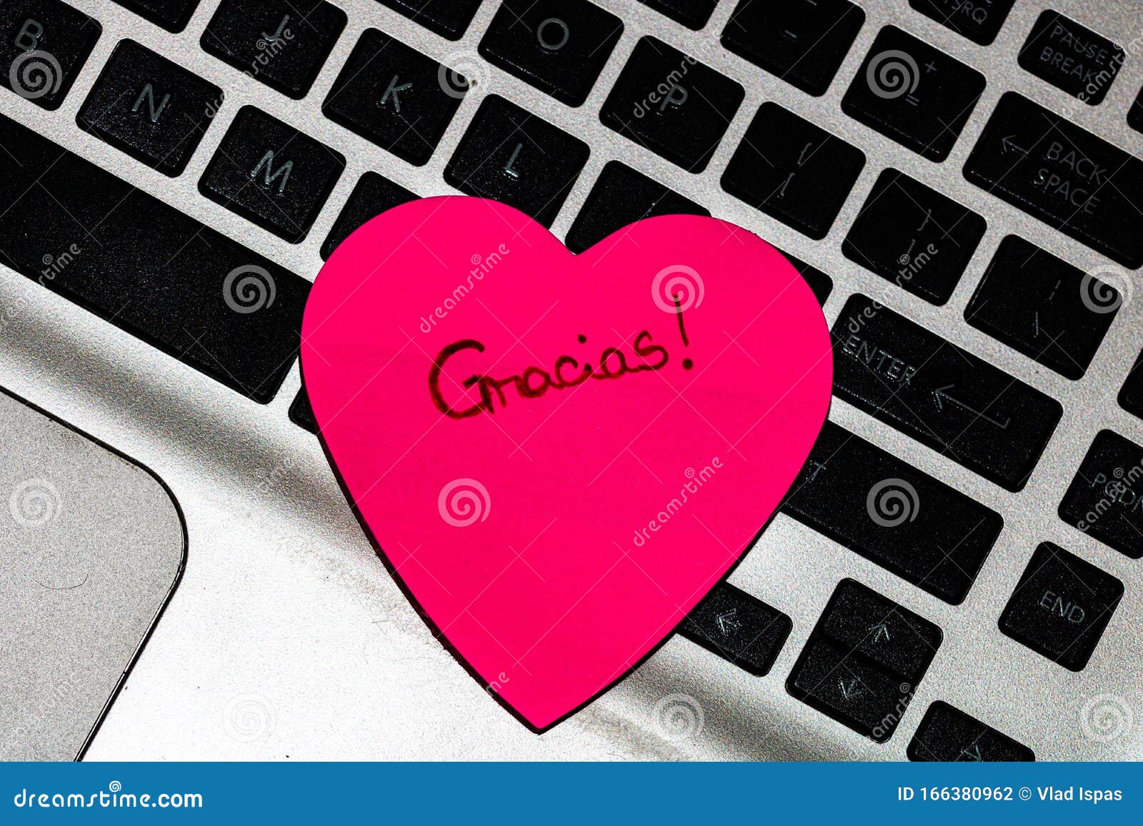 Writing on Colorful Sticky Note Gracias. Text with Gracias on Paper ...