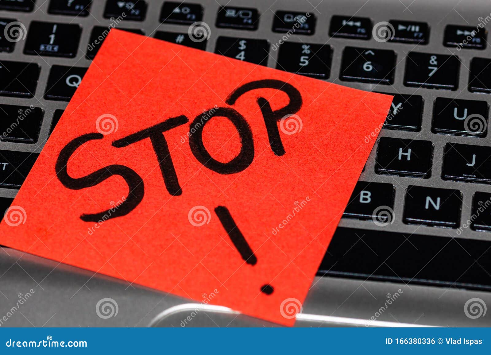 Writing on Colorful Sticky Note Stop. Text with Stop on Paper Stock ...