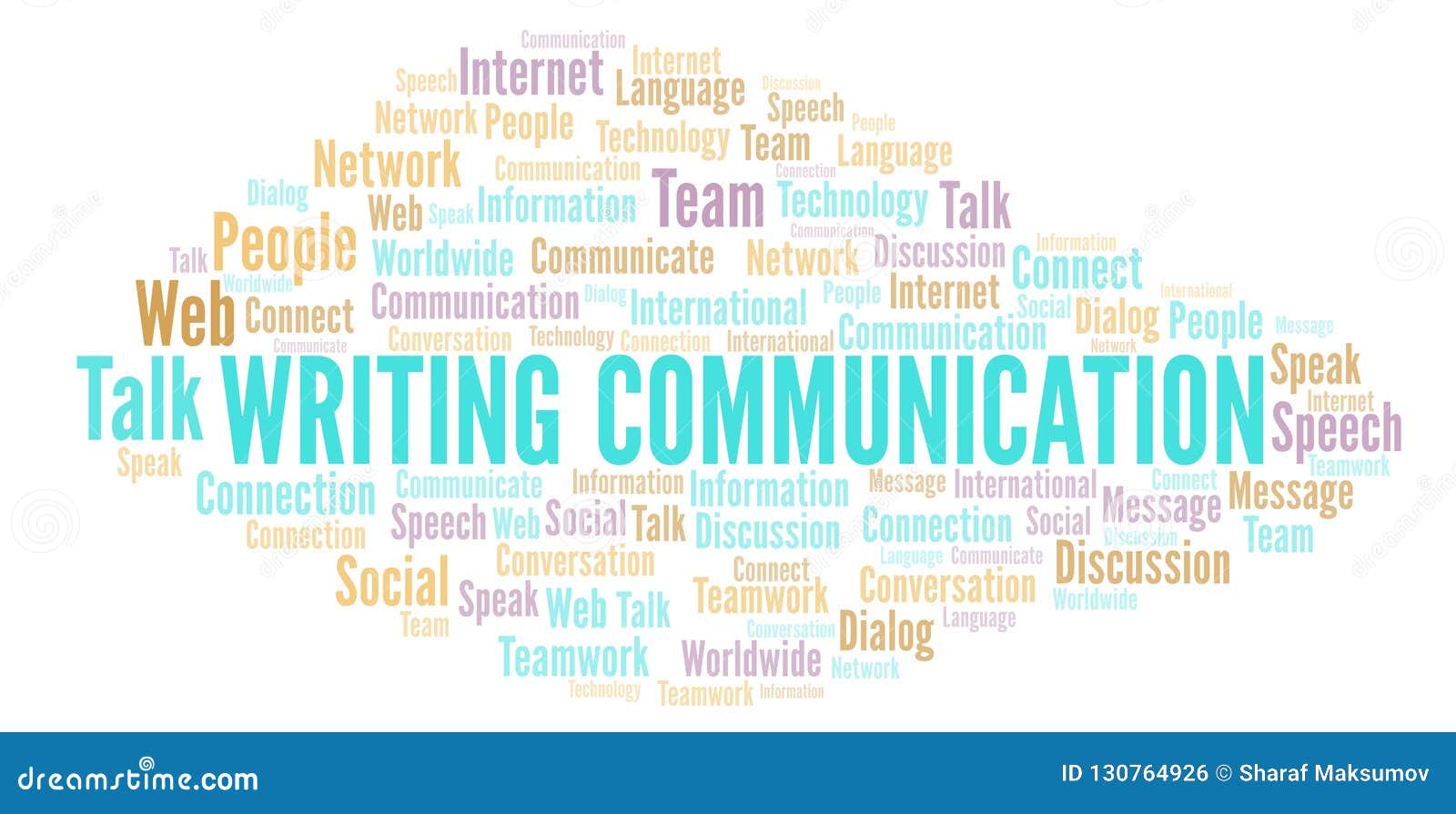 Writing Communication Word Cloud. Stock Illustration - Illustration of ...