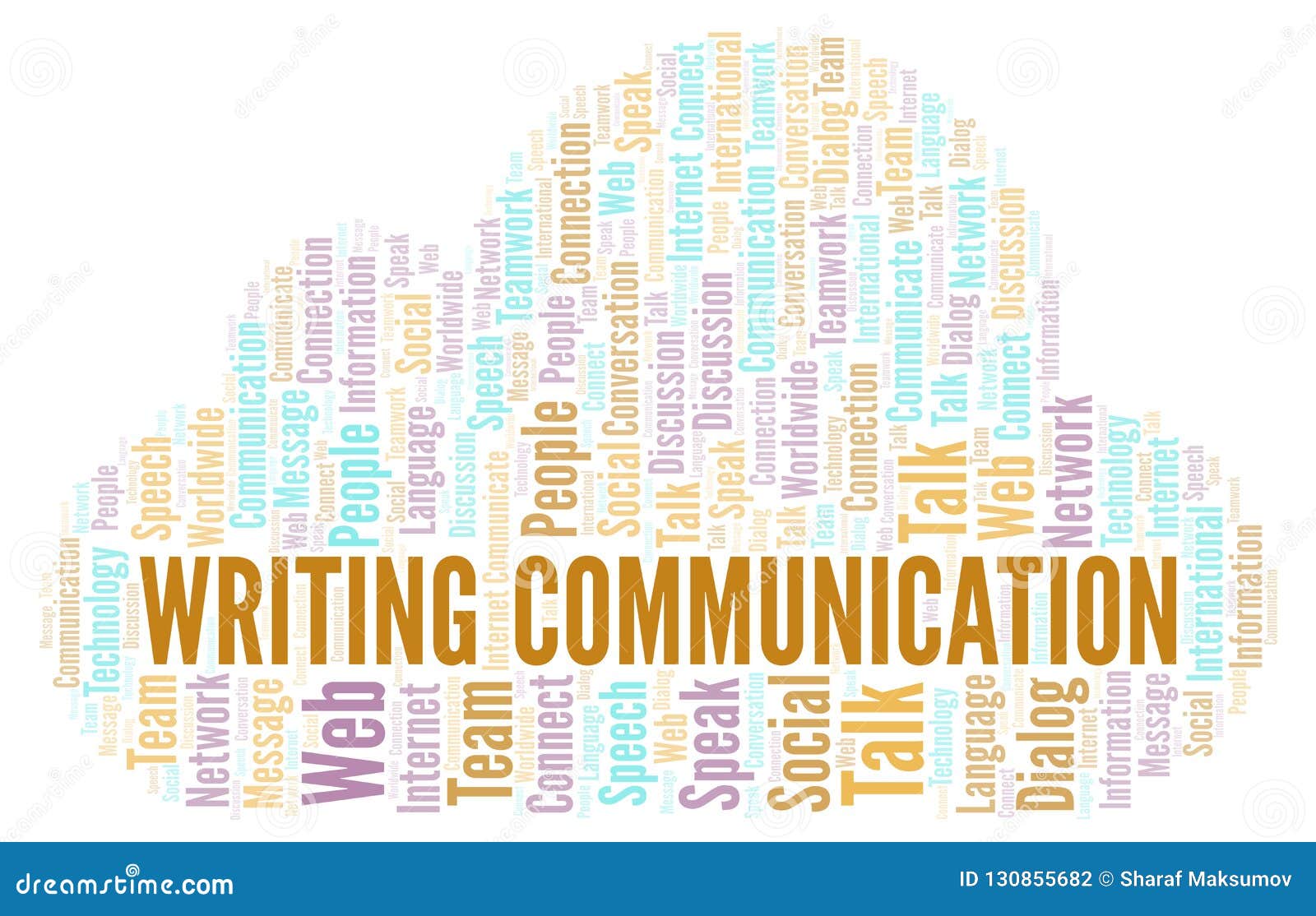 Writing Communication Word Cloud. Stock Illustration - Illustration of ...