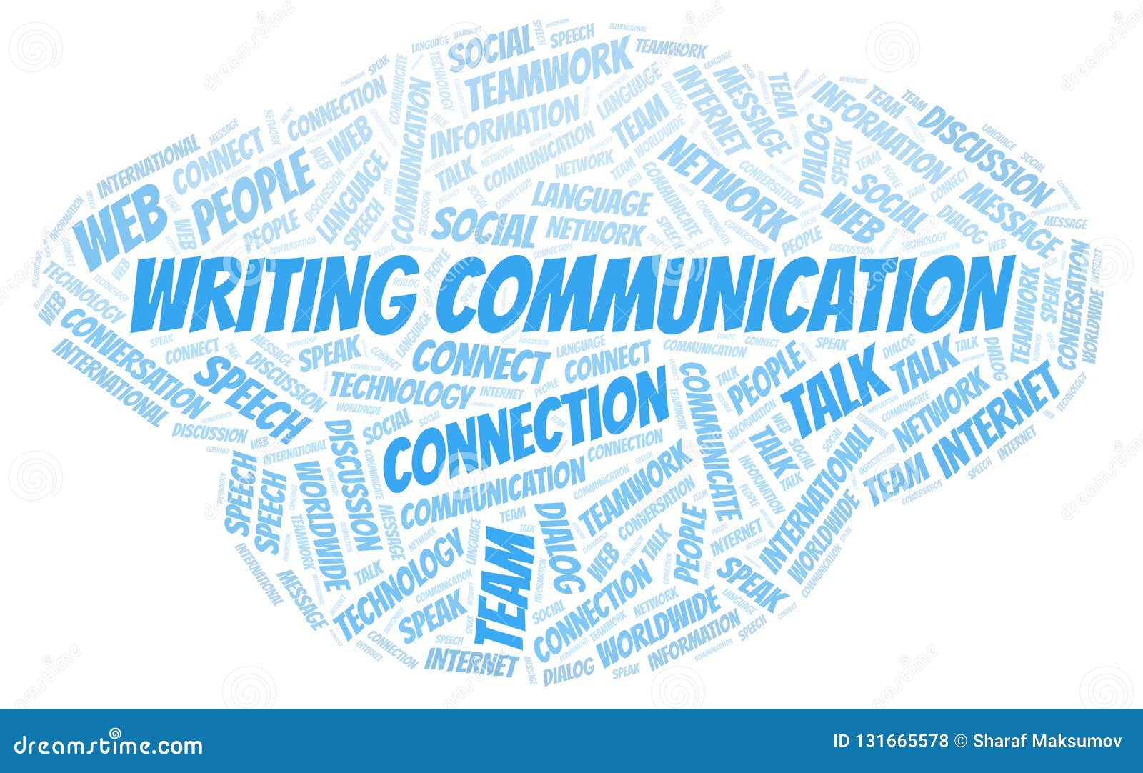 Writing Communication Word Cloud. Wordcloud Made with Text only Stock ...
