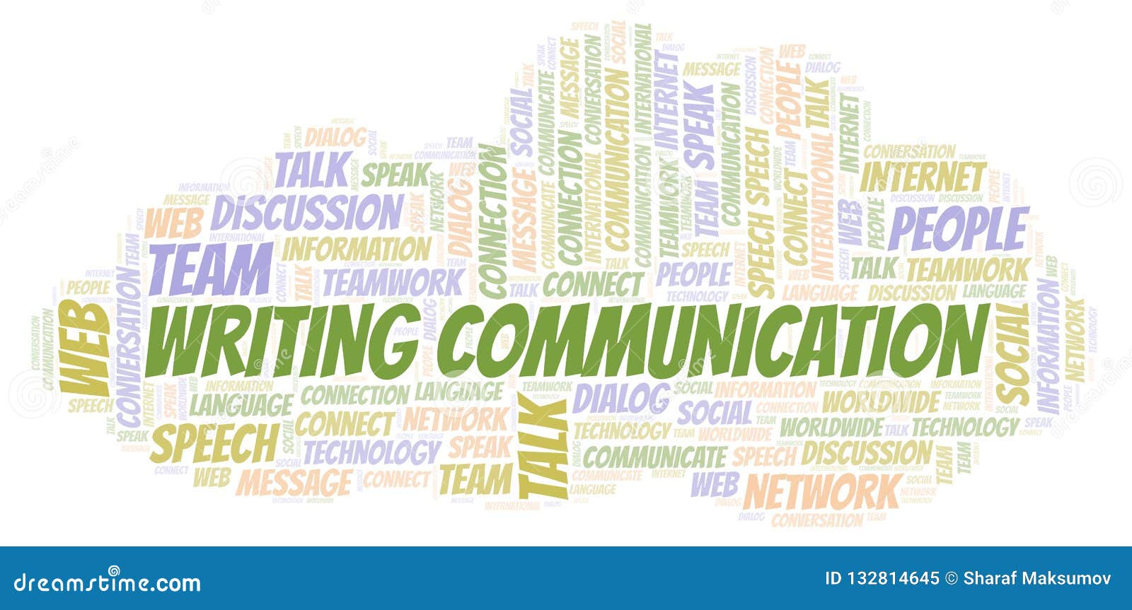 Writing Communication Word Cloud Stock Illustration - Illustration of ...