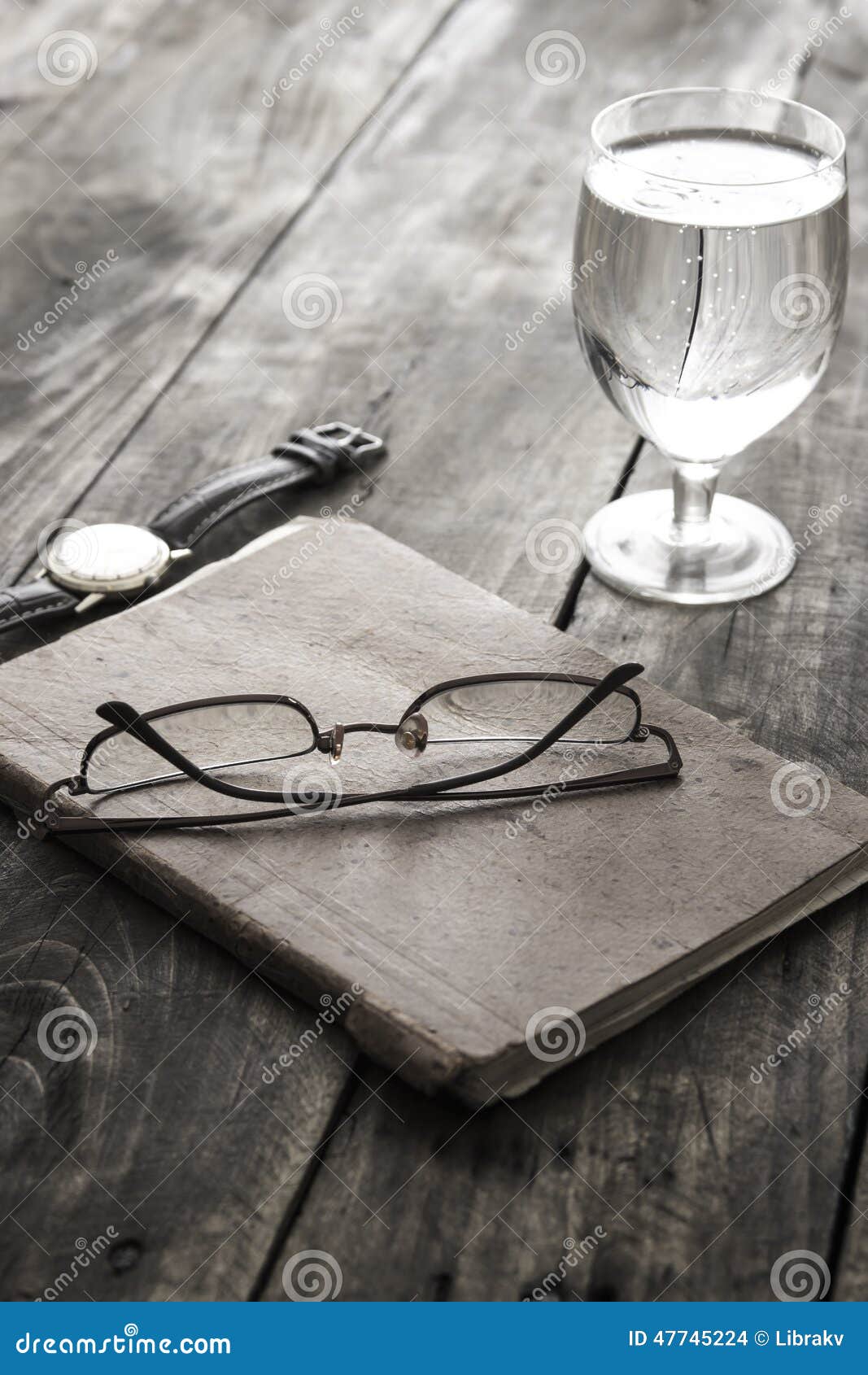 Writing Concept: Glasses, Notes, Glass of Water Stock Photo - Image of ...
