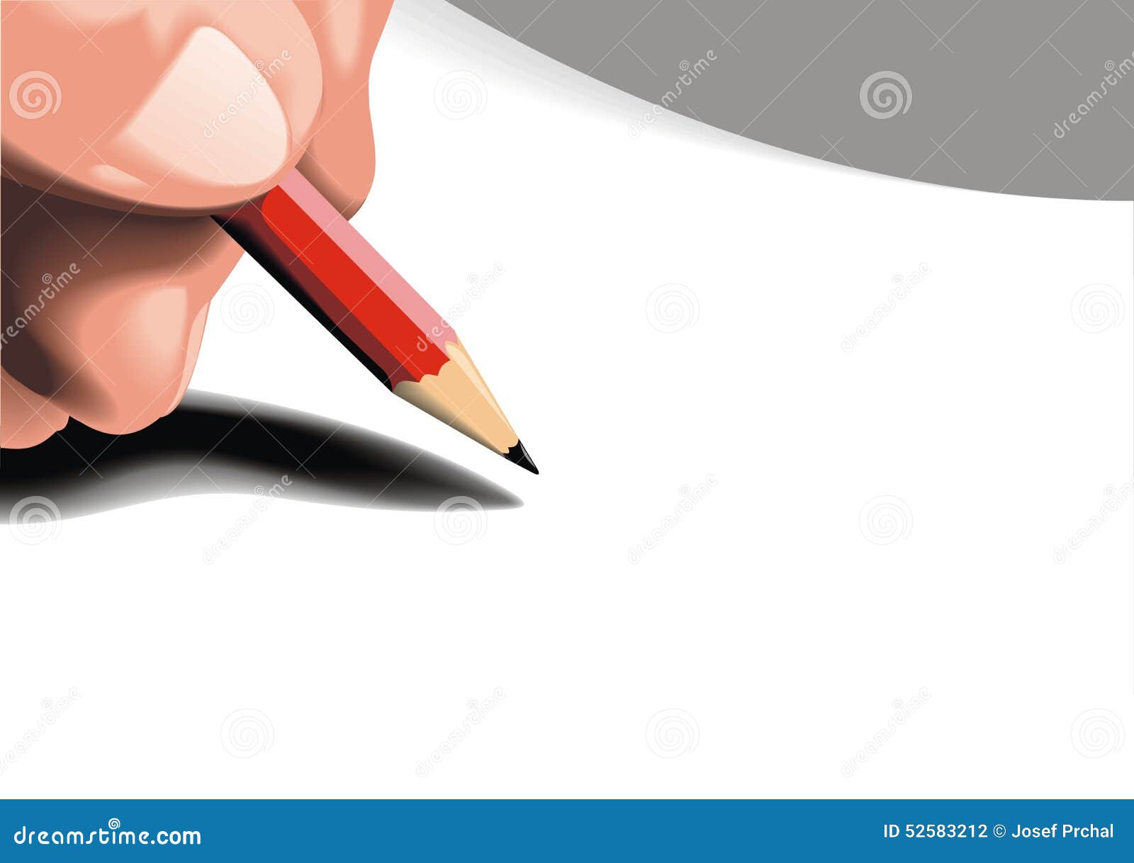 Writing with Crayon on the White Paper Stock Vector - Illustration of ...