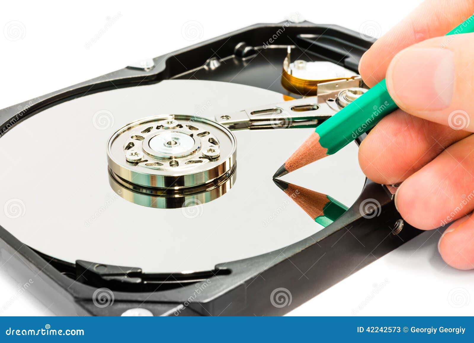 Writing data to harddisk stock image. Image of cylinder - 42242573