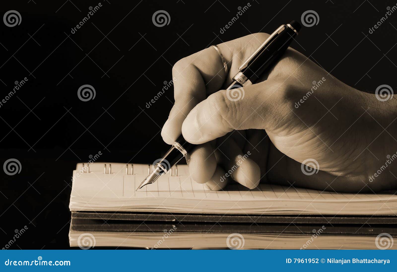 Writing in a diary stock photo. Image of reflect, fingers - 7961952