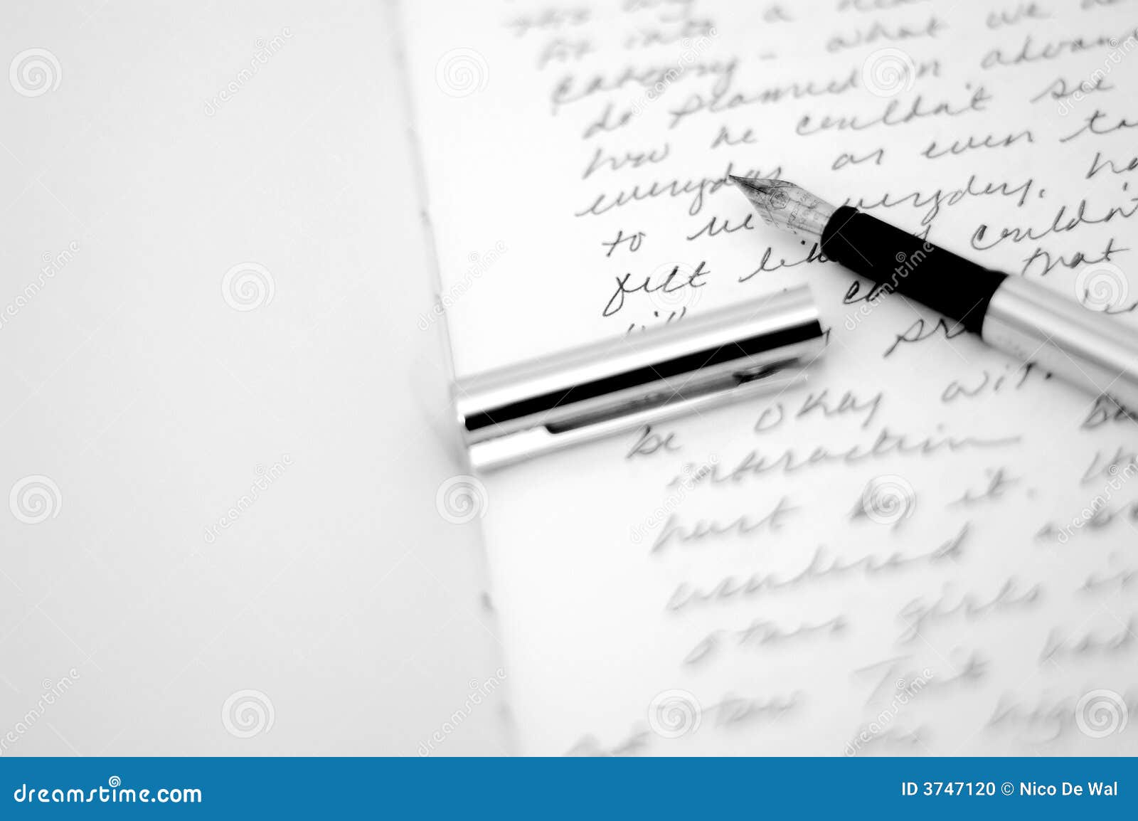 Writing diary with pen stock photo. Image of paper, fountain - 3747120