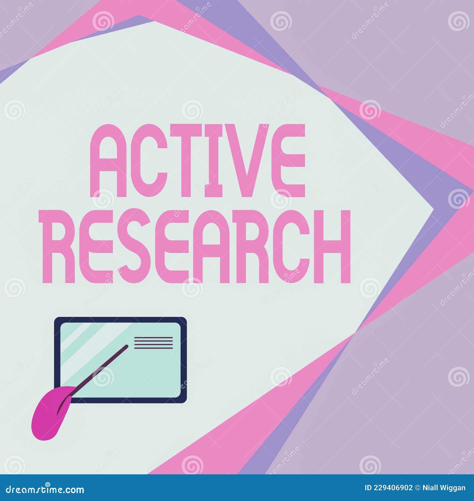 Conceptual Display Active Research. Internet Concept Simultaneous ...