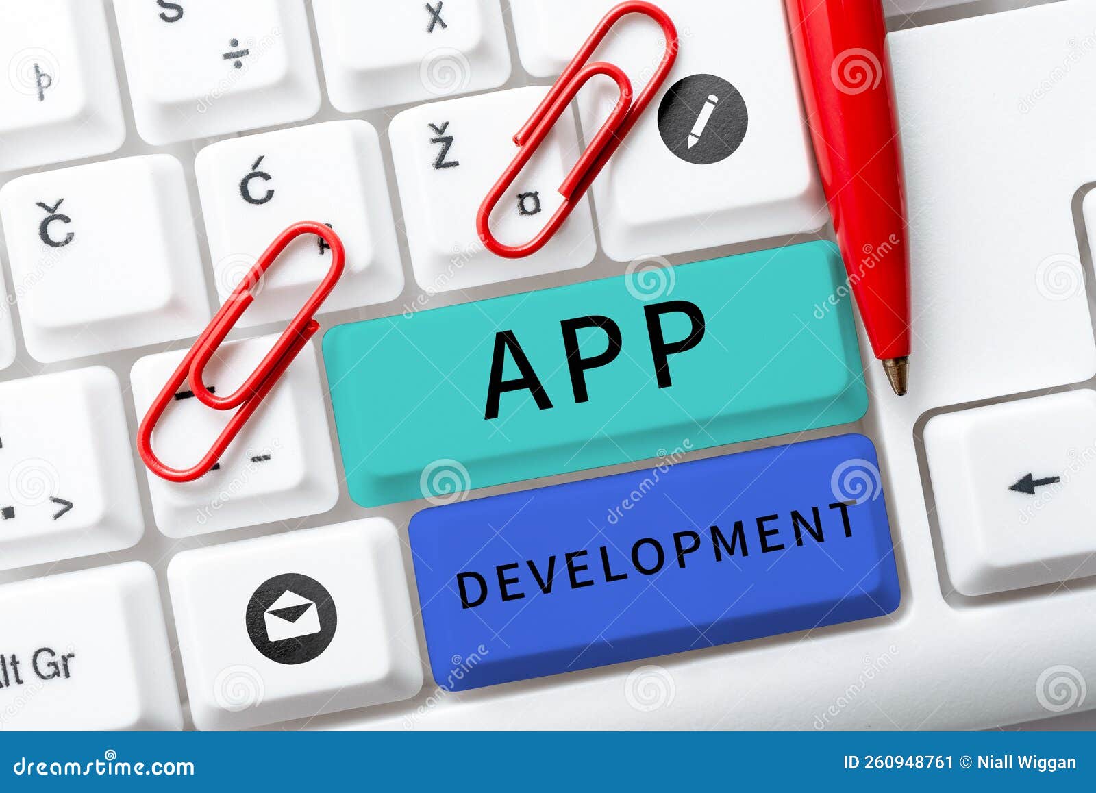 Writing Displaying Text App Development. Business Showcase Producing ...