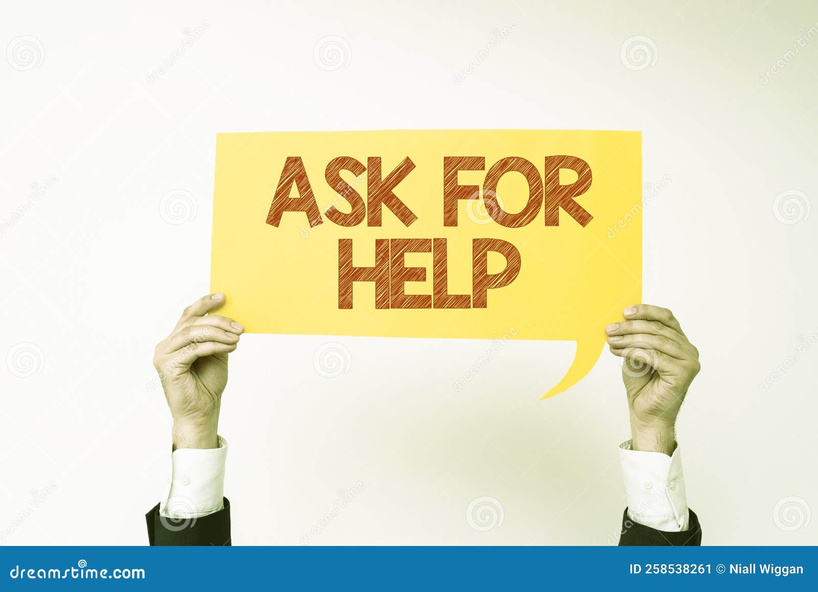 Handwriting Text Ask for Help. Business Approach Request To Support ...