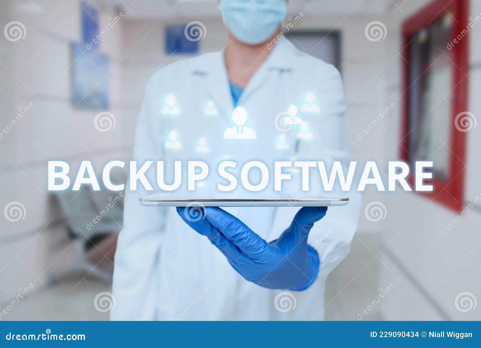Sign Displaying Backup Software. Business Idea Create Extra Exact Copies of Files or Entire ...