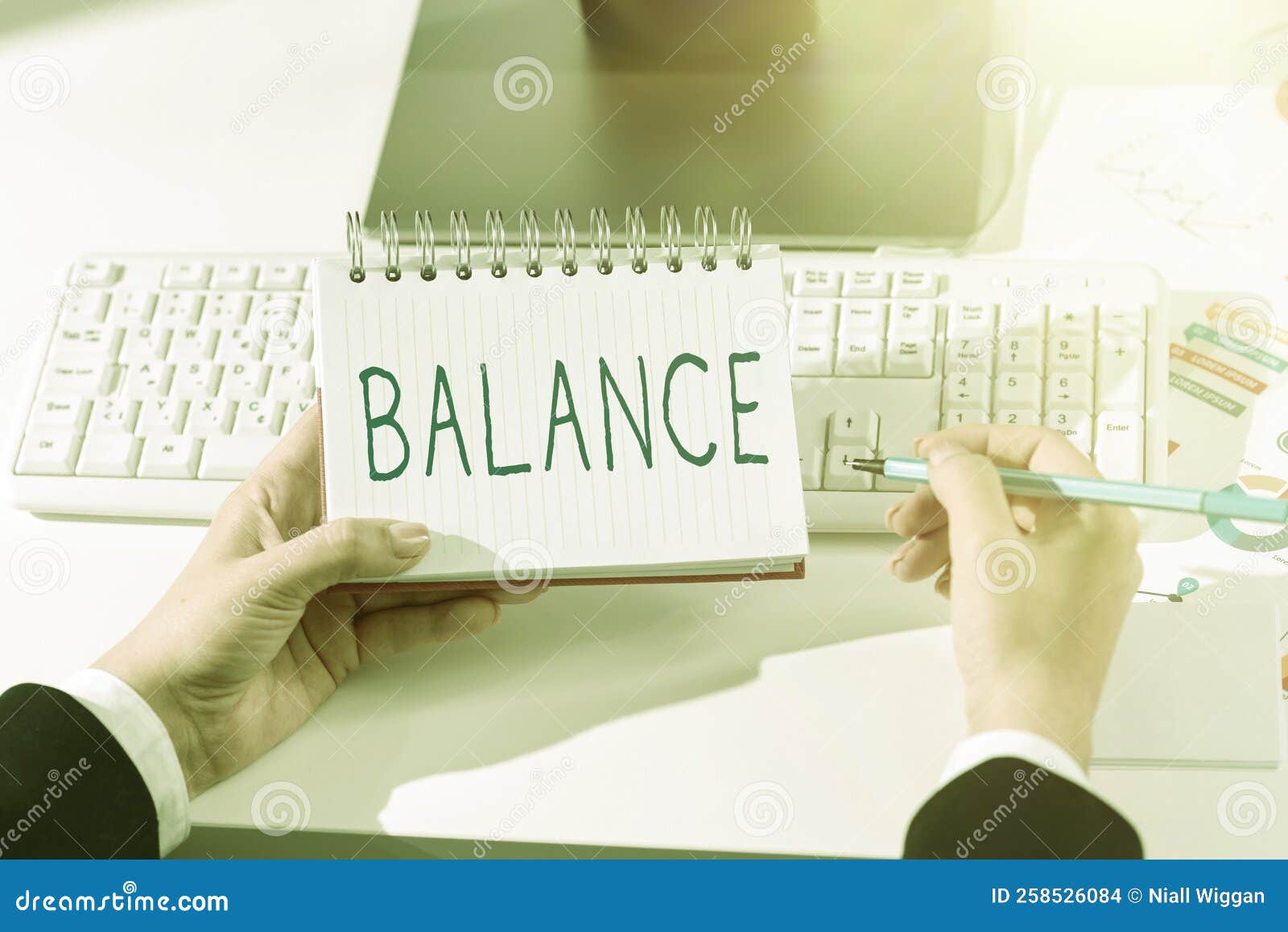 Writing Displaying Text Balance. Business Showcase Condition in Which ...