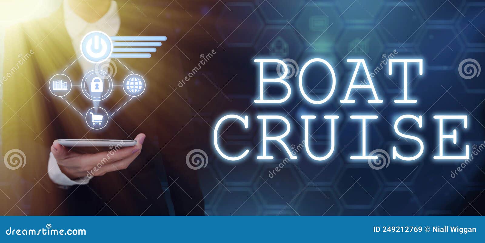 Writing Displaying Text Boat Cruise. Word for Sail about in Area ...