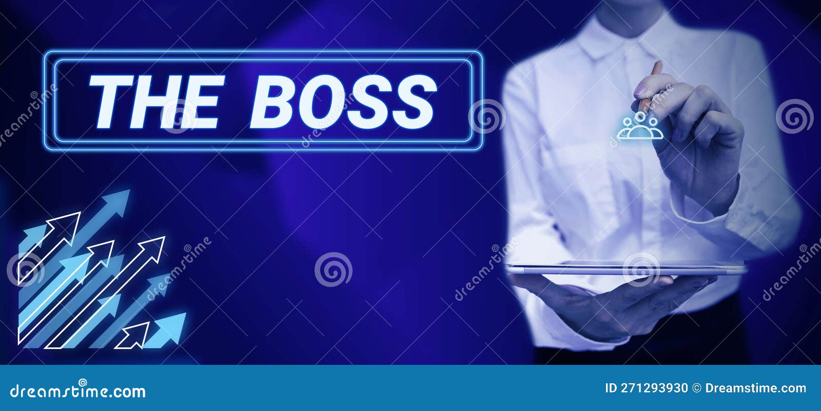 Writing Displaying Text the Boss. Word for a Person Who Exercises ...