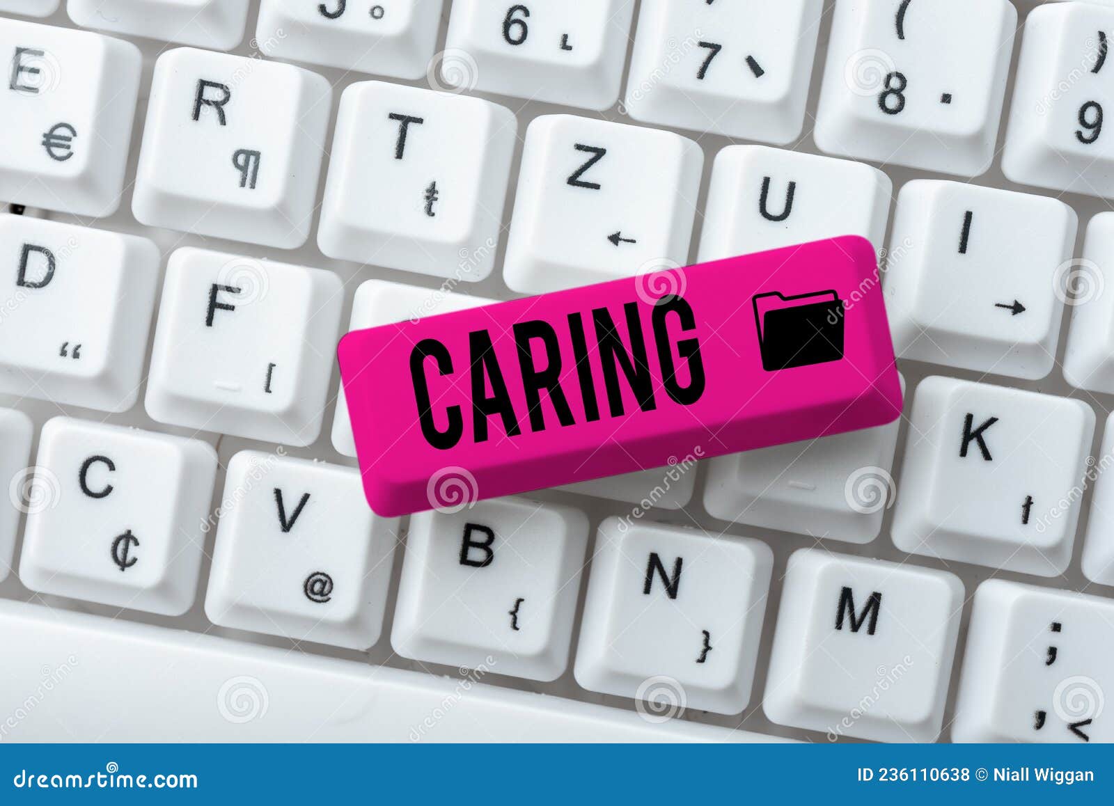 Writing Displaying Text Caring. Word Written on Practice of Looking ...