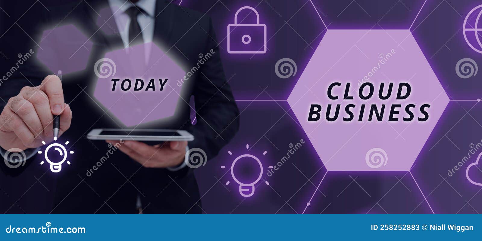 Writing Displaying Text Cloud Business. Business Approach Internetbased ...