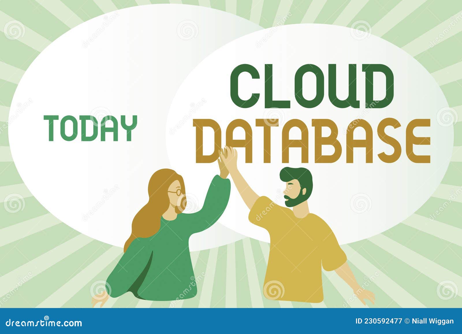 Writing Displaying Text Cloud Database. Word Written on Optimized or Built for a Virtualized ...