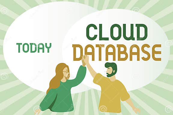 Writing Displaying Text Cloud Database. Word Written on Optimized or Built for a Virtualized ...