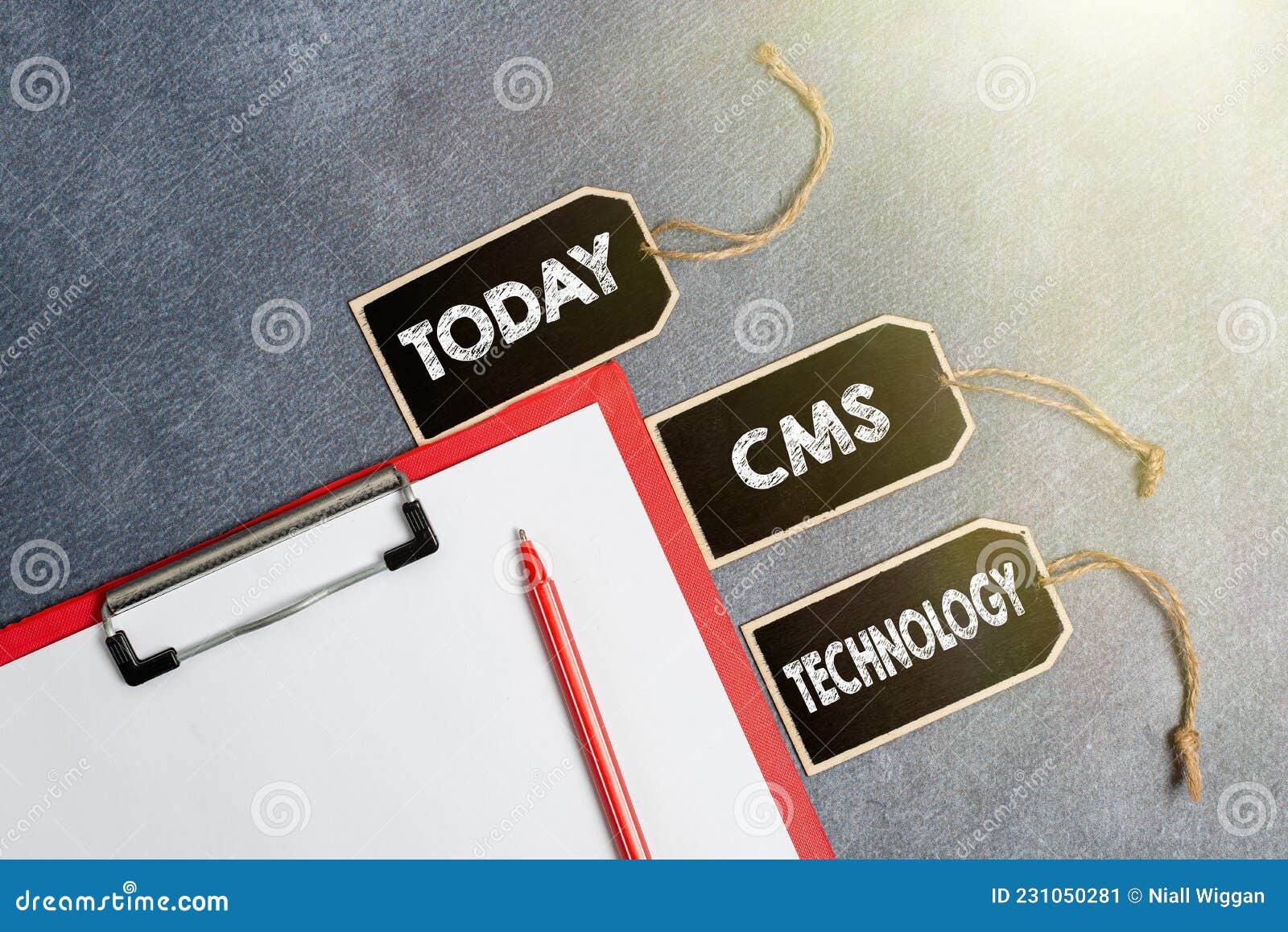 Sign Displaying Cms Technology. Business Approach Programs that are Used To Create and Manage ...