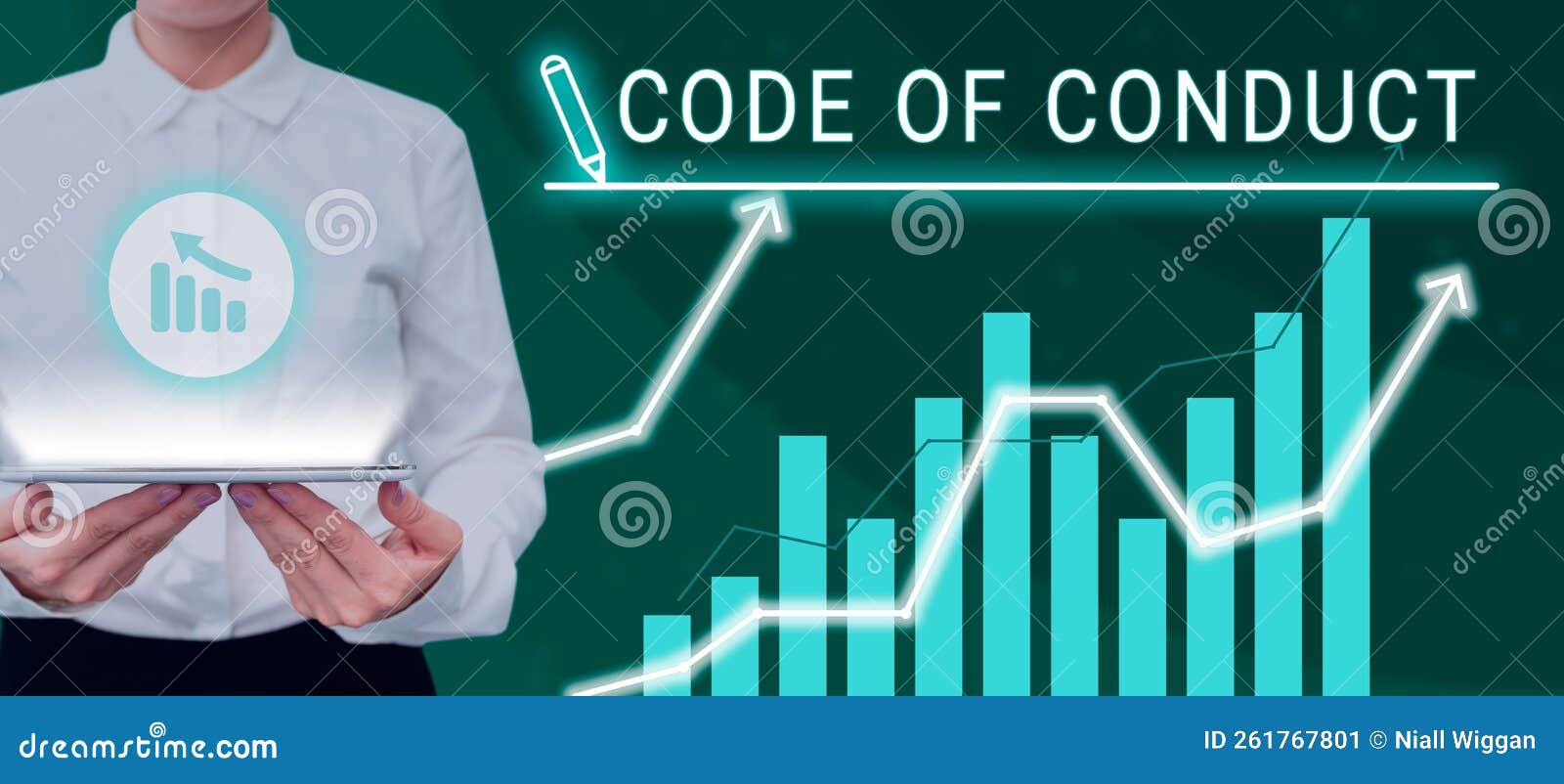 Text Showing Inspiration Code of Conduct. Business Concept Ethics Rules ...