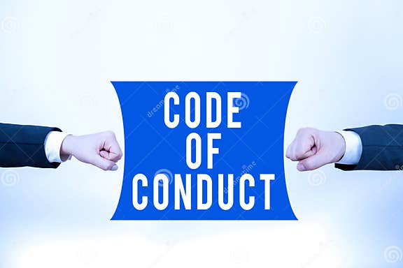 Writing Displaying Text Code of Conduct. Conceptual Photo Set of ...