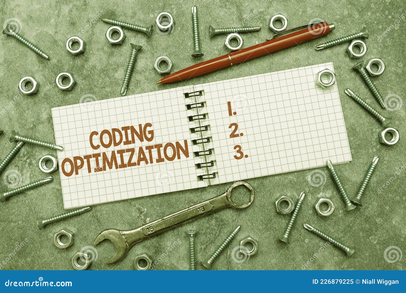 Writing Displaying Text Coding Optimization Business Concept Method Of