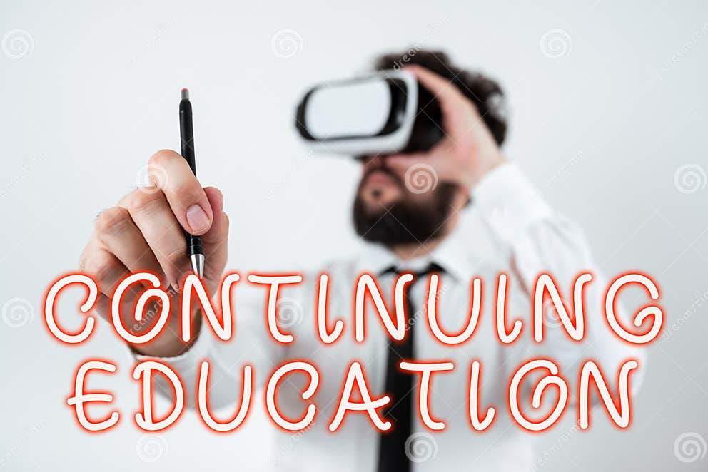 Writing Displaying Text Continuing Education. Concept Meaning Continued ...