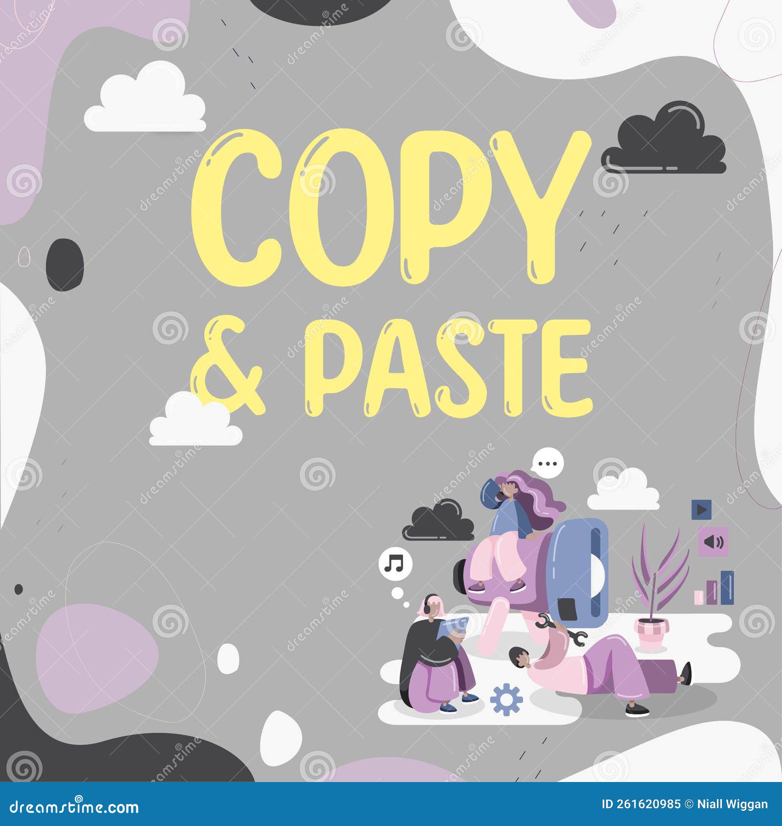 Conceptual Caption Copy Paste. Business Concept an Imitation ...