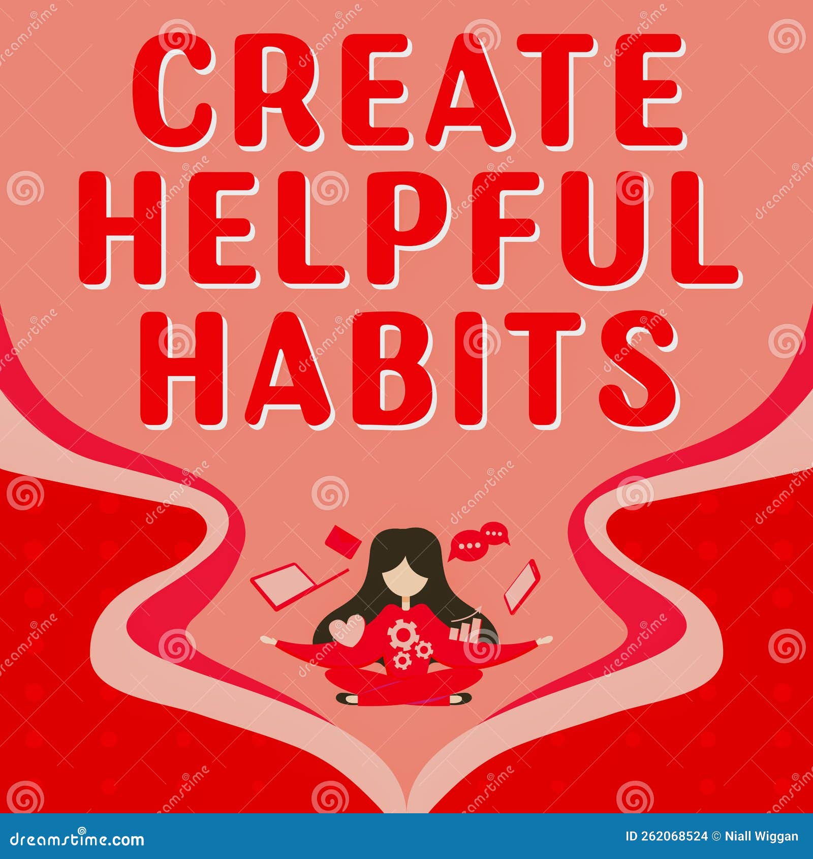 Writing Displaying Text Create Helpful Habits. Business Approach ...
