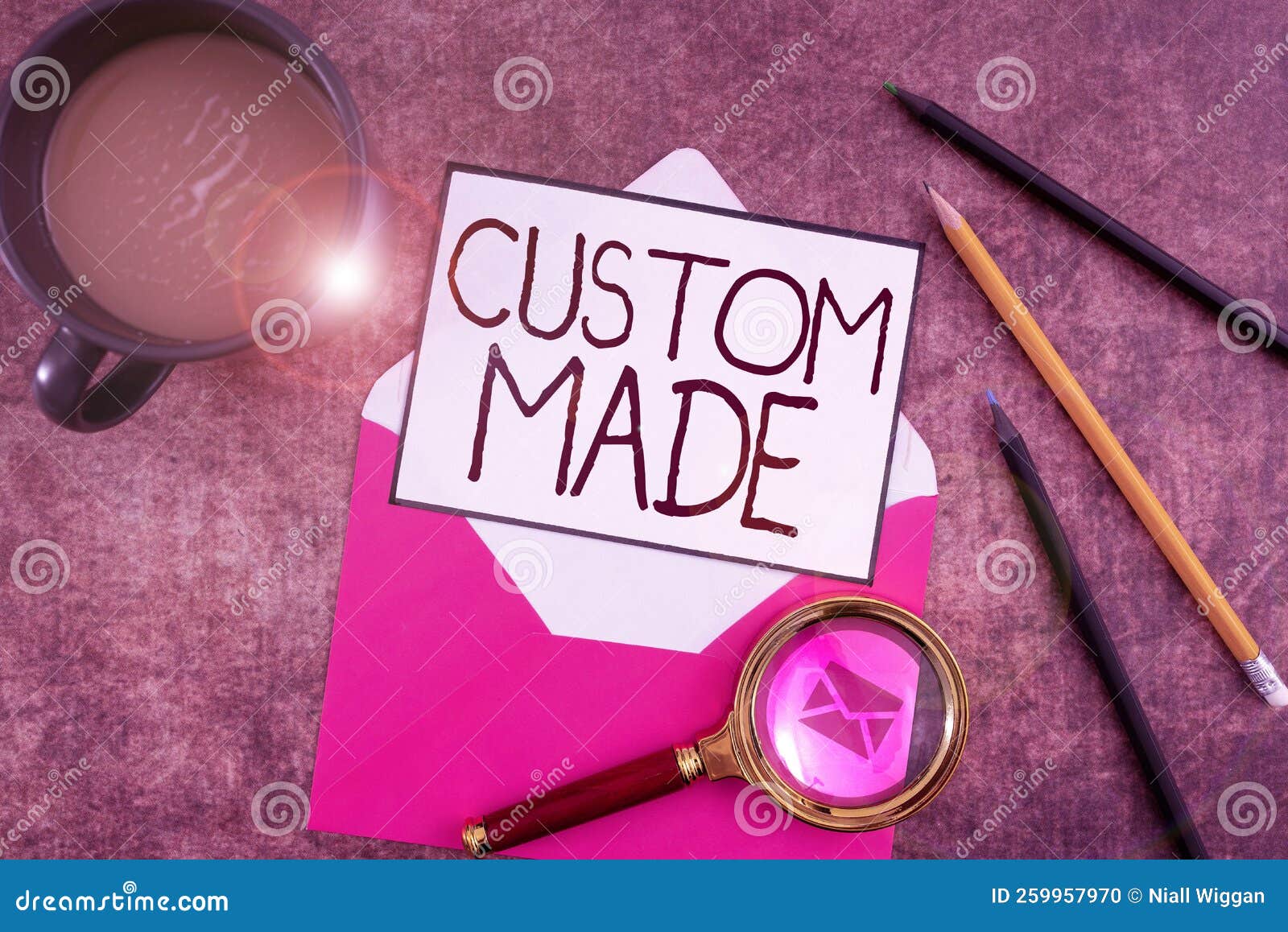Writing Displaying Text Custom Made. Business Concept Personalized ...