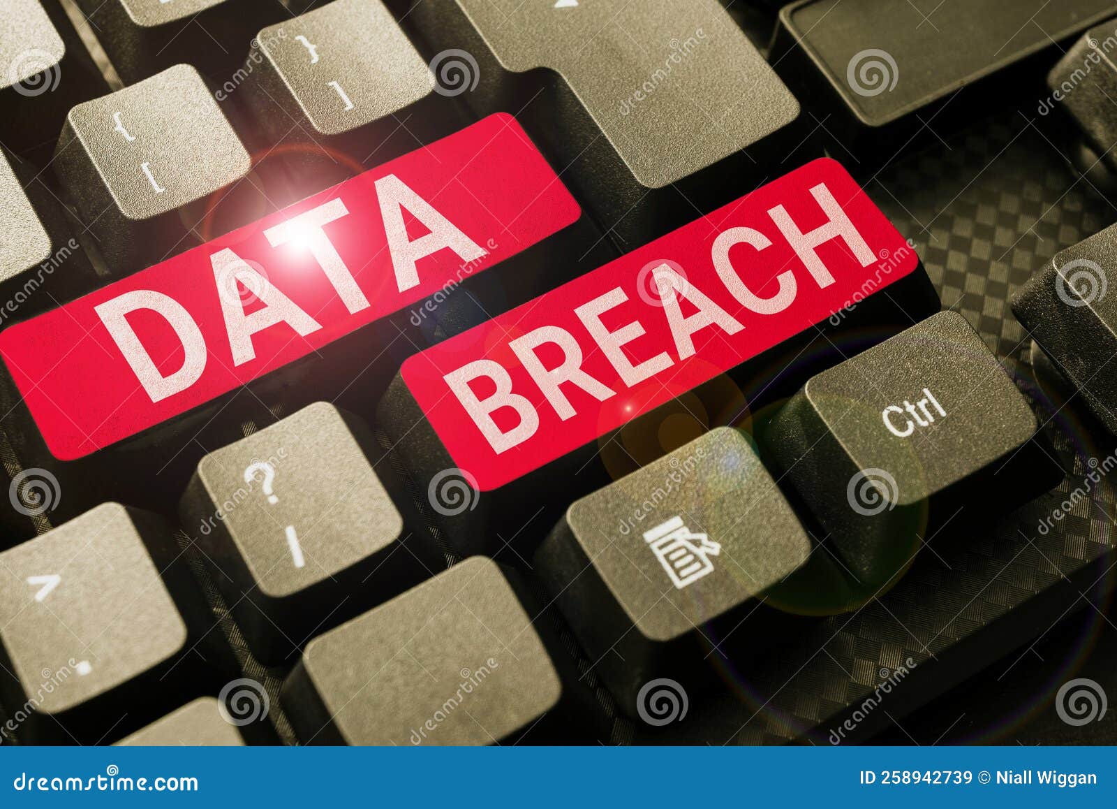 Writing Displaying Text Data Breach. Word Written on Unauthorized ... Writing Displaying Text Data Breach. Word Written on Unauthorized ...