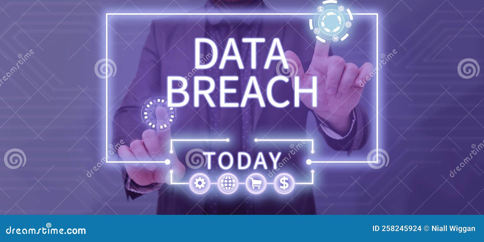 Writing Displaying Text Data Breach. Word Written on Unauthorized ... Writing Displaying Text Data Breach. Word Written on Unauthorized ...